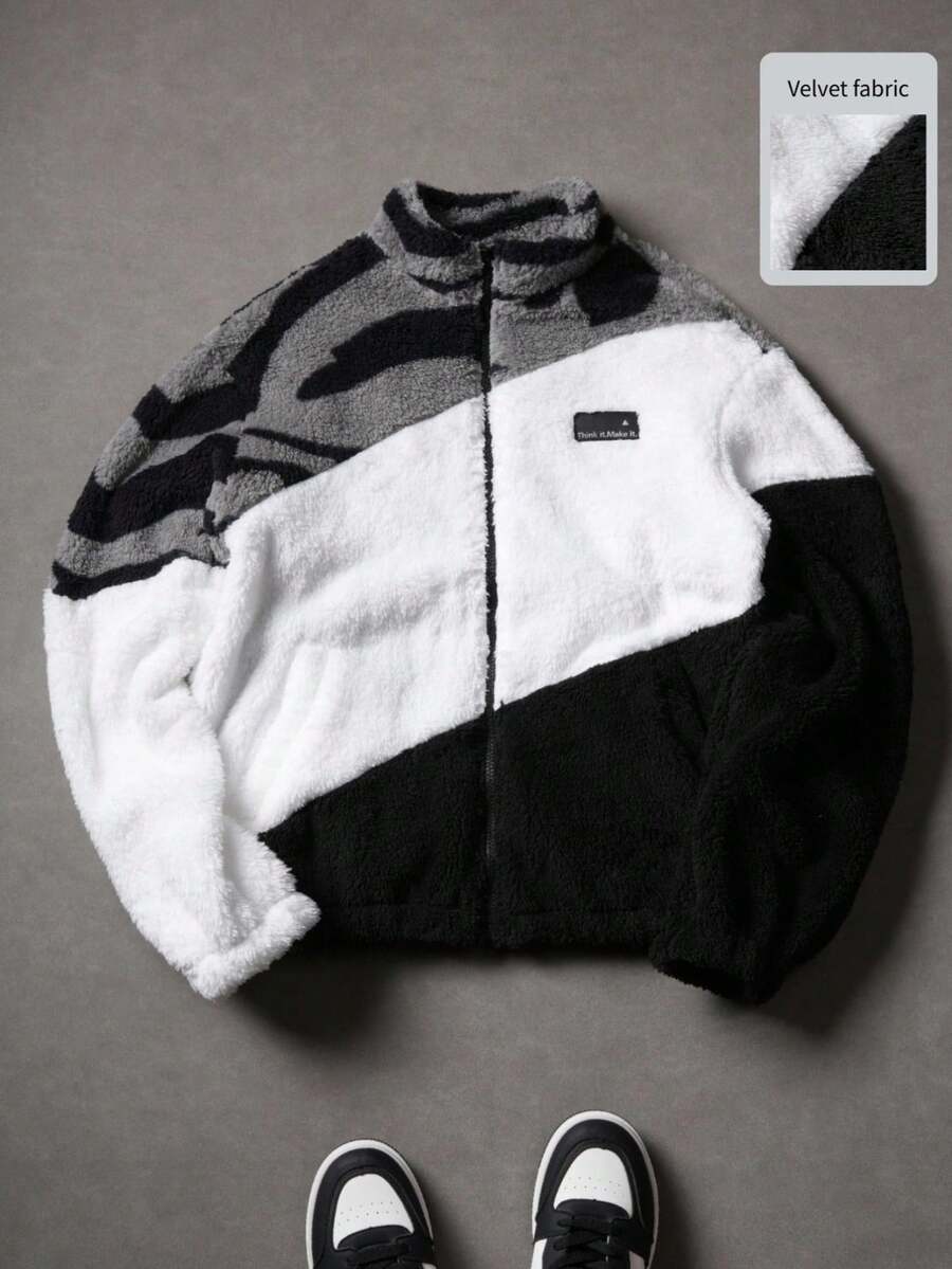 Urban Edge Contrast Patchwork Jacket – HELMY